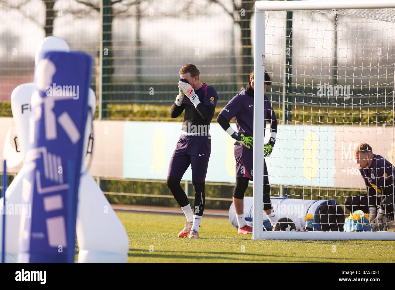 Enfield, UK. 20th Mar, 2025. England goalkeeper Jordan Pickford during ...