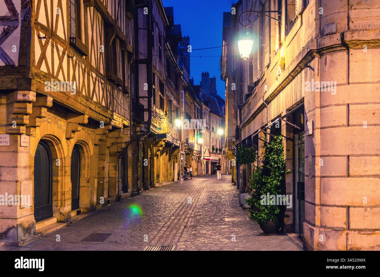 Old medieval houses buildings on Rue Verrerie pedestrian street in ...