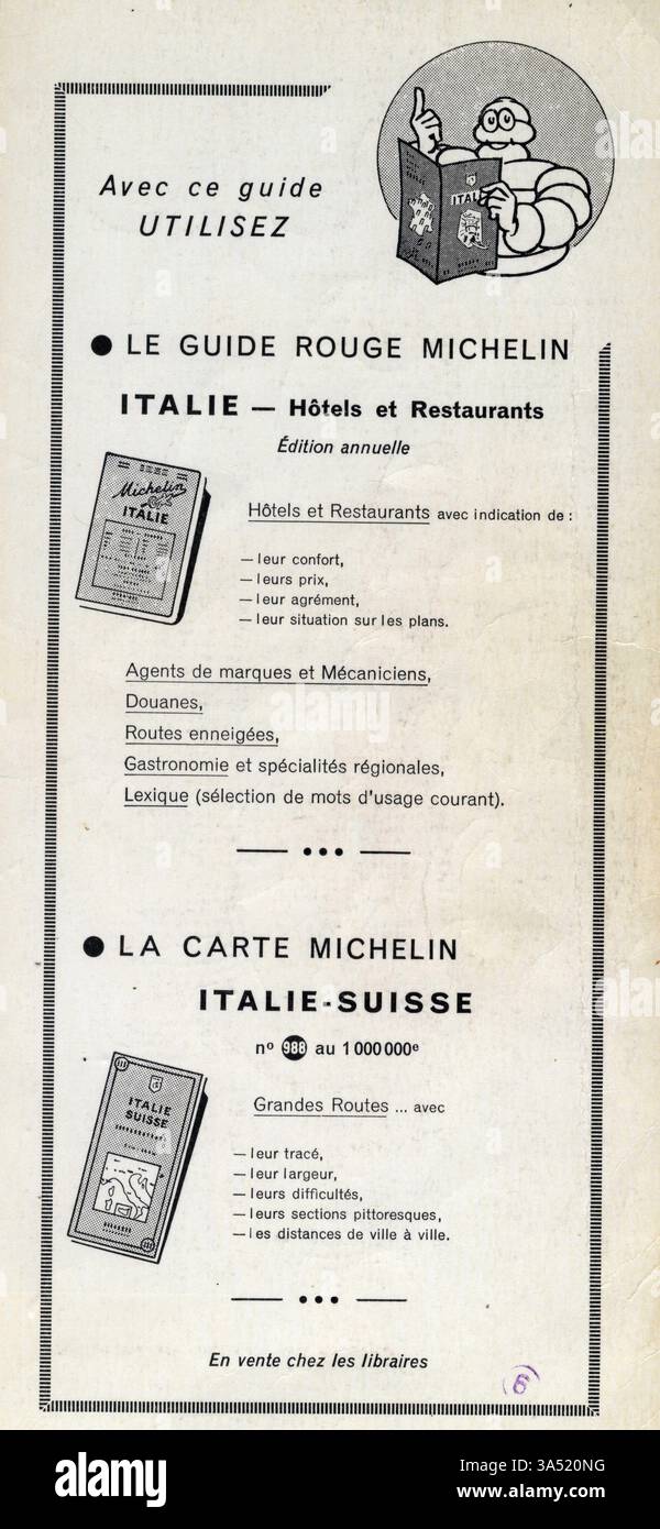 Publicité ancienne LE GUIDE ROUGE MICHELIN Stock Photo - Alamy