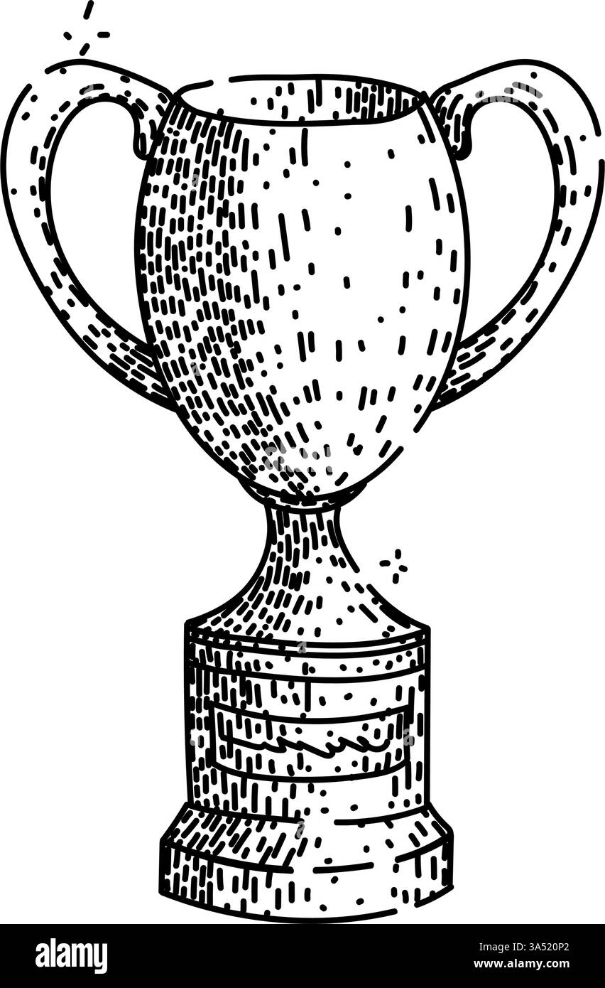champion trophy sketch hand drawn vector Stock Vector Image & Art - Alamy
