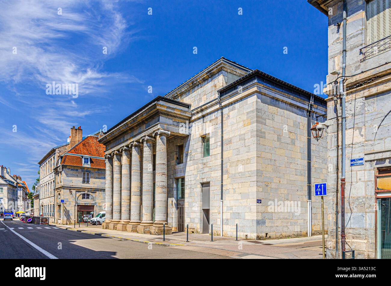 The Théâtre Ledoux city theater building with columns in Besancon old ...