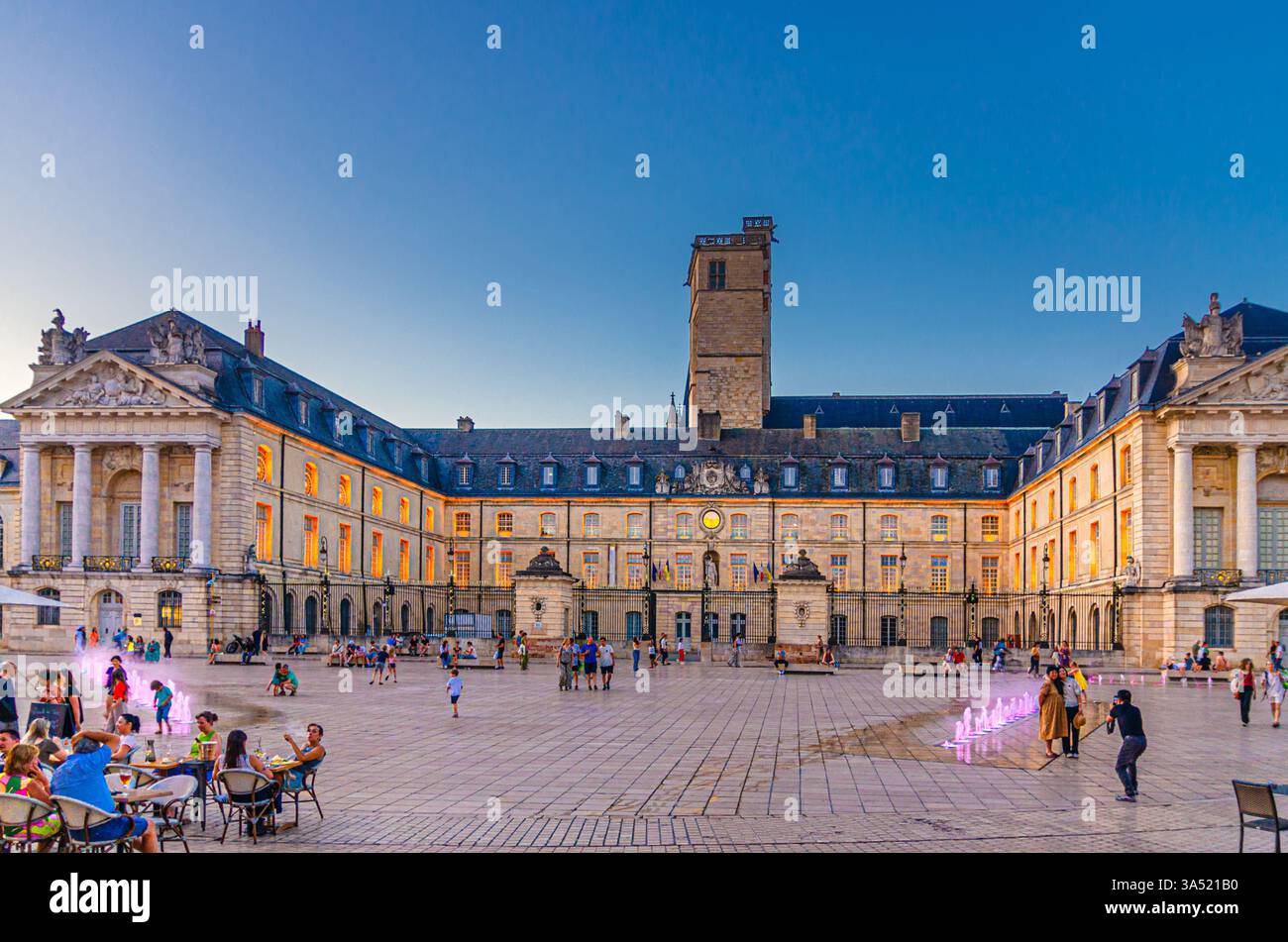 Dijon, France, July 9, 2024: people tourists on Place de la Liberation ...