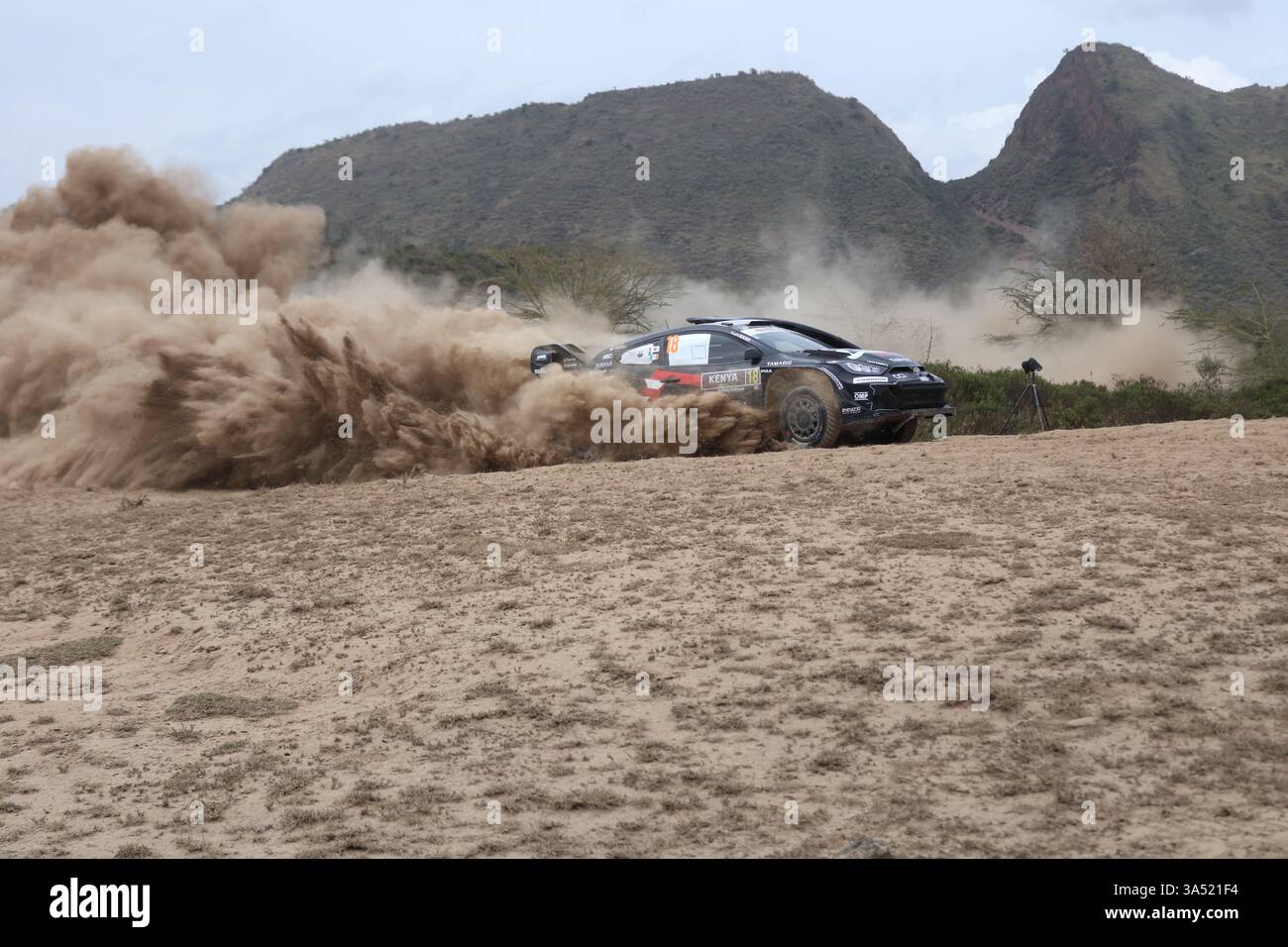 Takamoto Katsuta of Japan and Aaron Johnston of Ireland with car Toyota ...