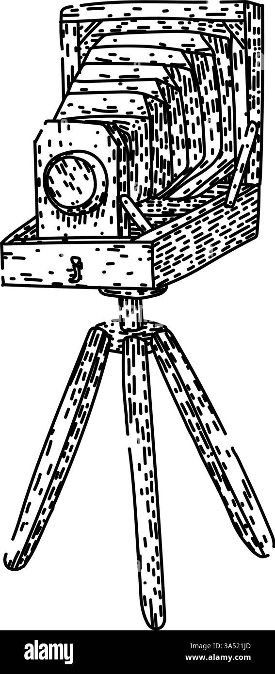 analog vintage camera sketch hand drawn vector Stock Vector Image & Art ...