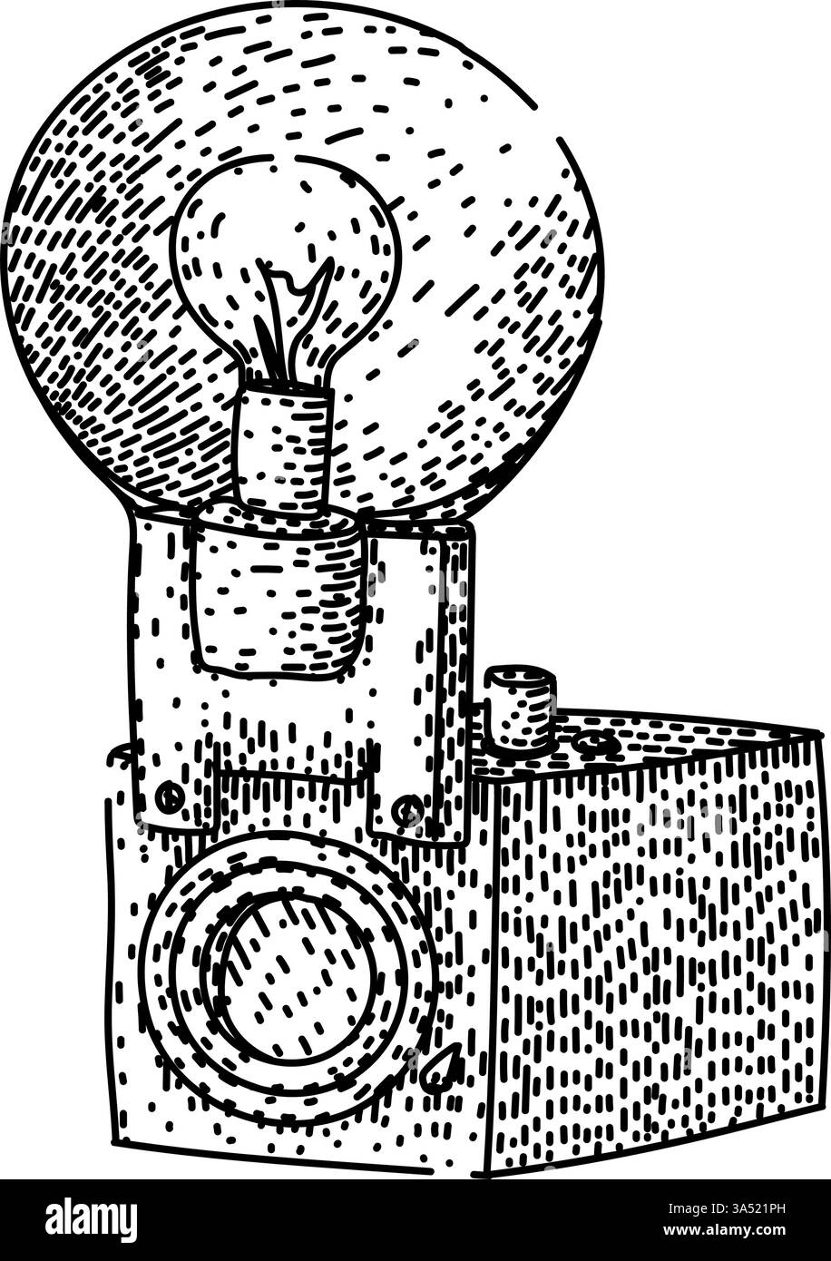 antique vintage camera sketch hand drawn vector Stock Vector Image ...