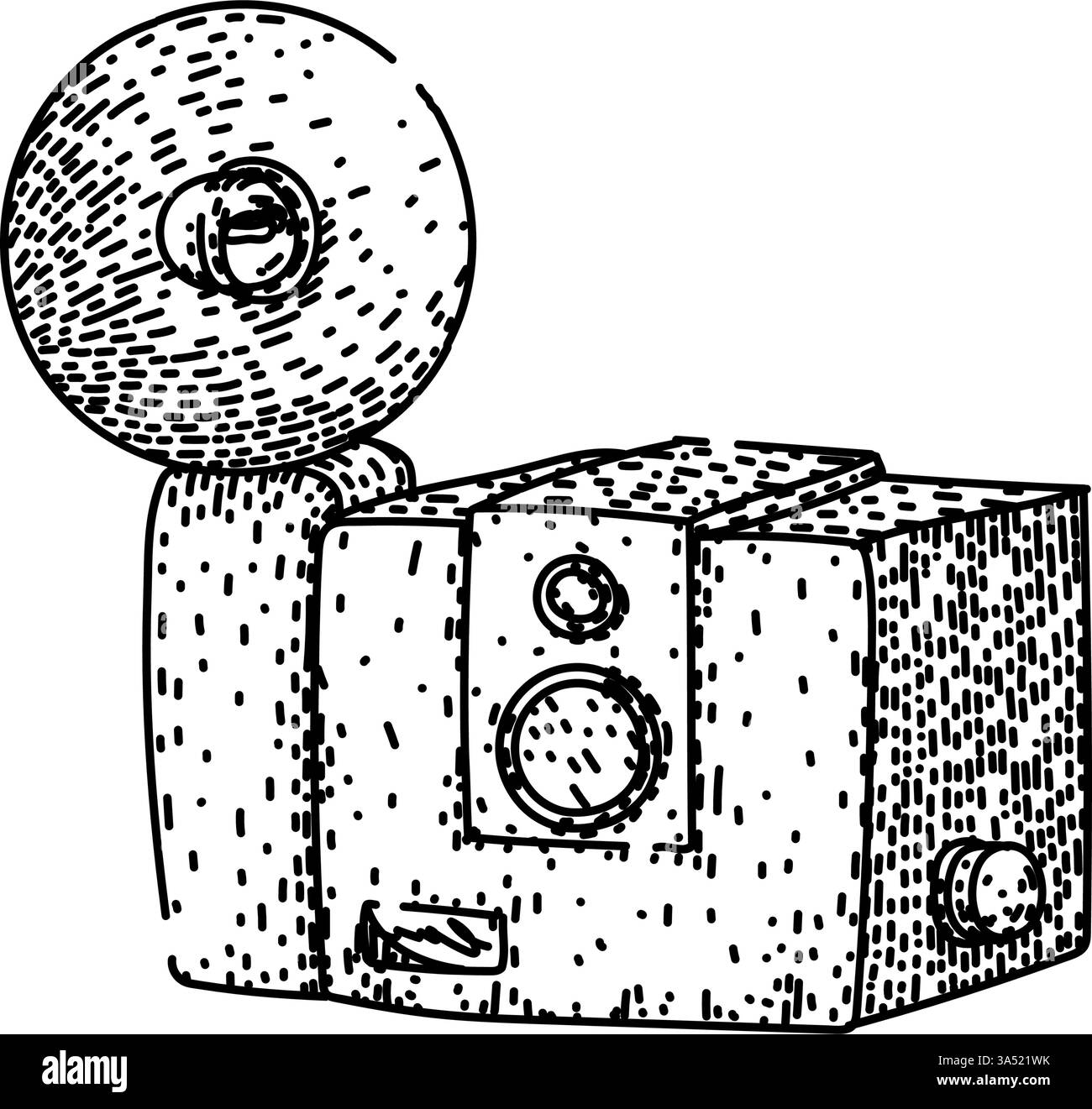 collectible vintage camera sketch hand drawn vector Stock Vector Image ...