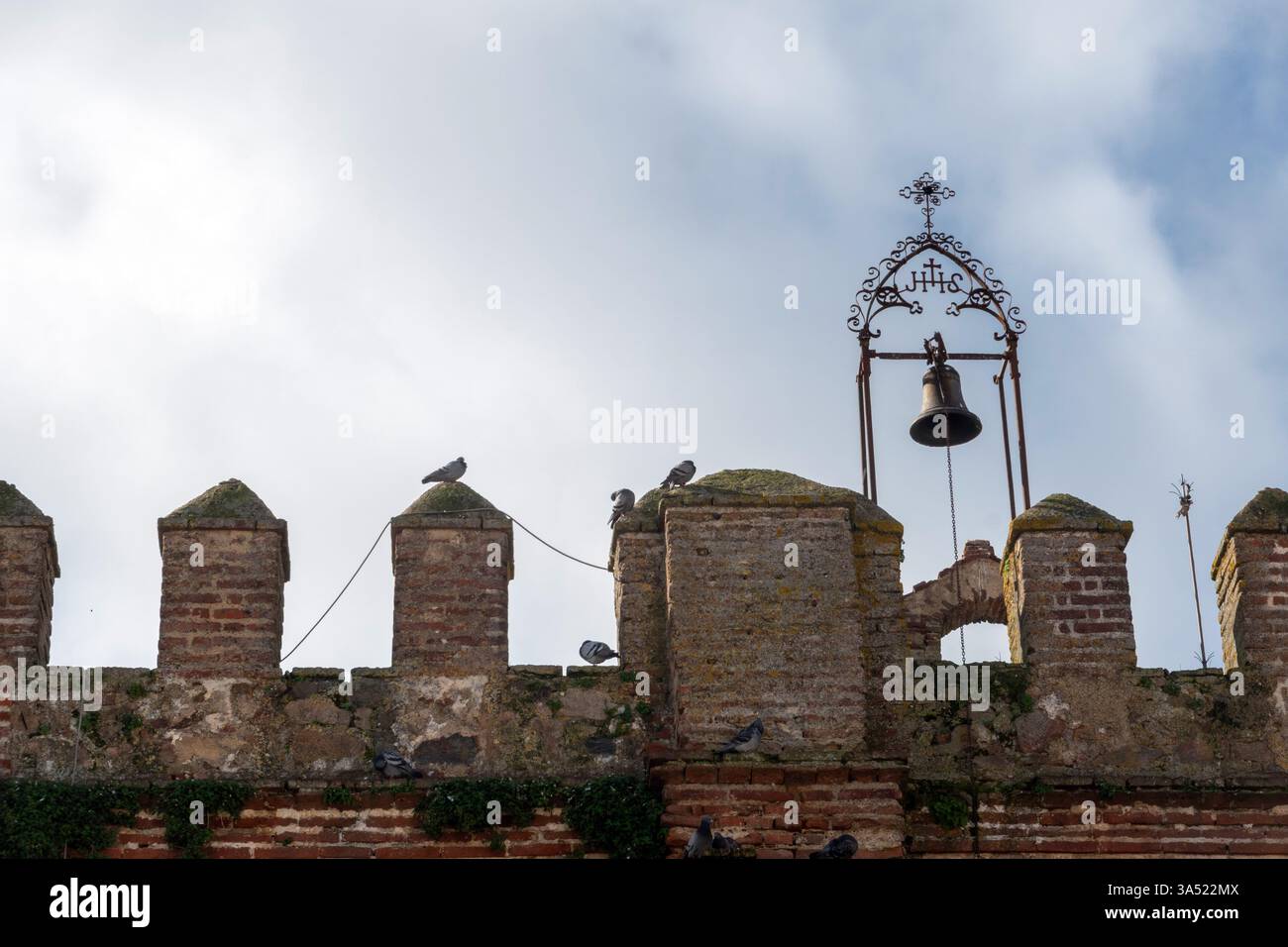 The Church of St. Peter the Apostle, located in Monesterio, Badajoz, is ...