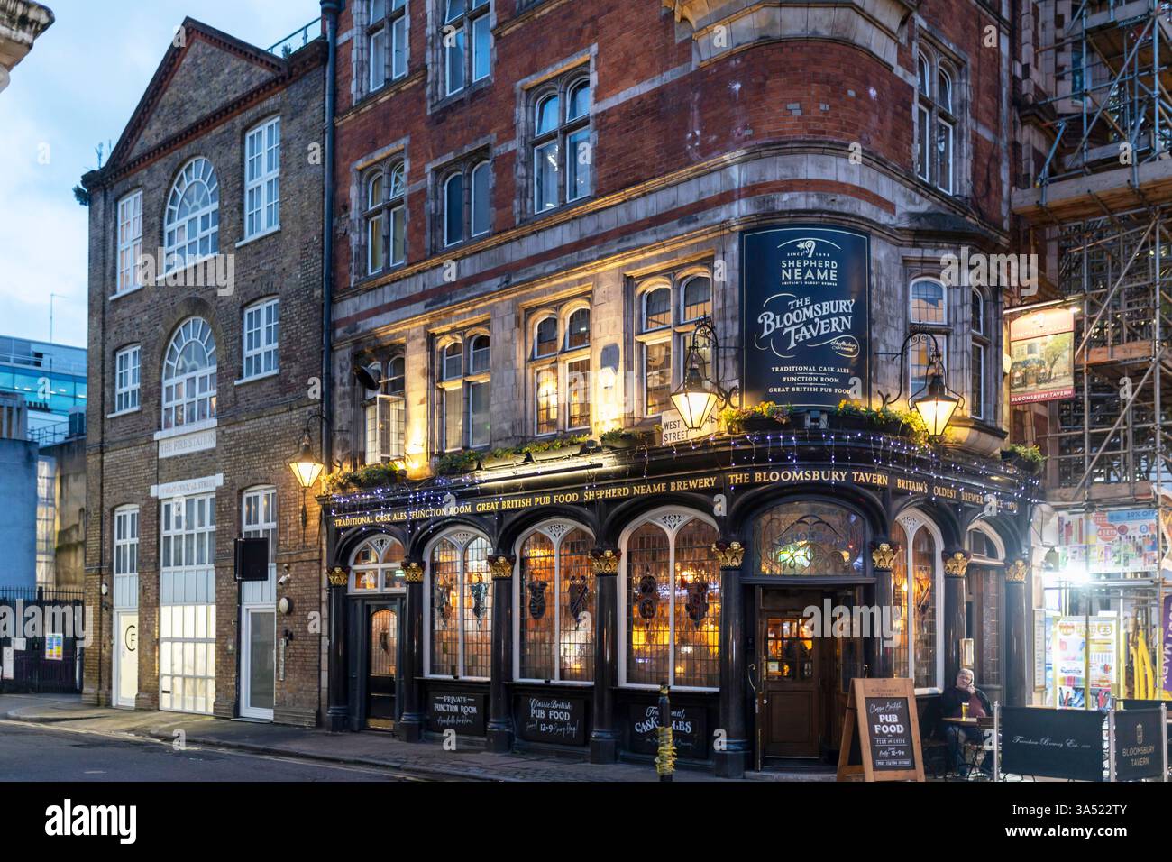 London, UK, 1 March 2025, The Bloomsbury Tavern, Light, gothic-style ...