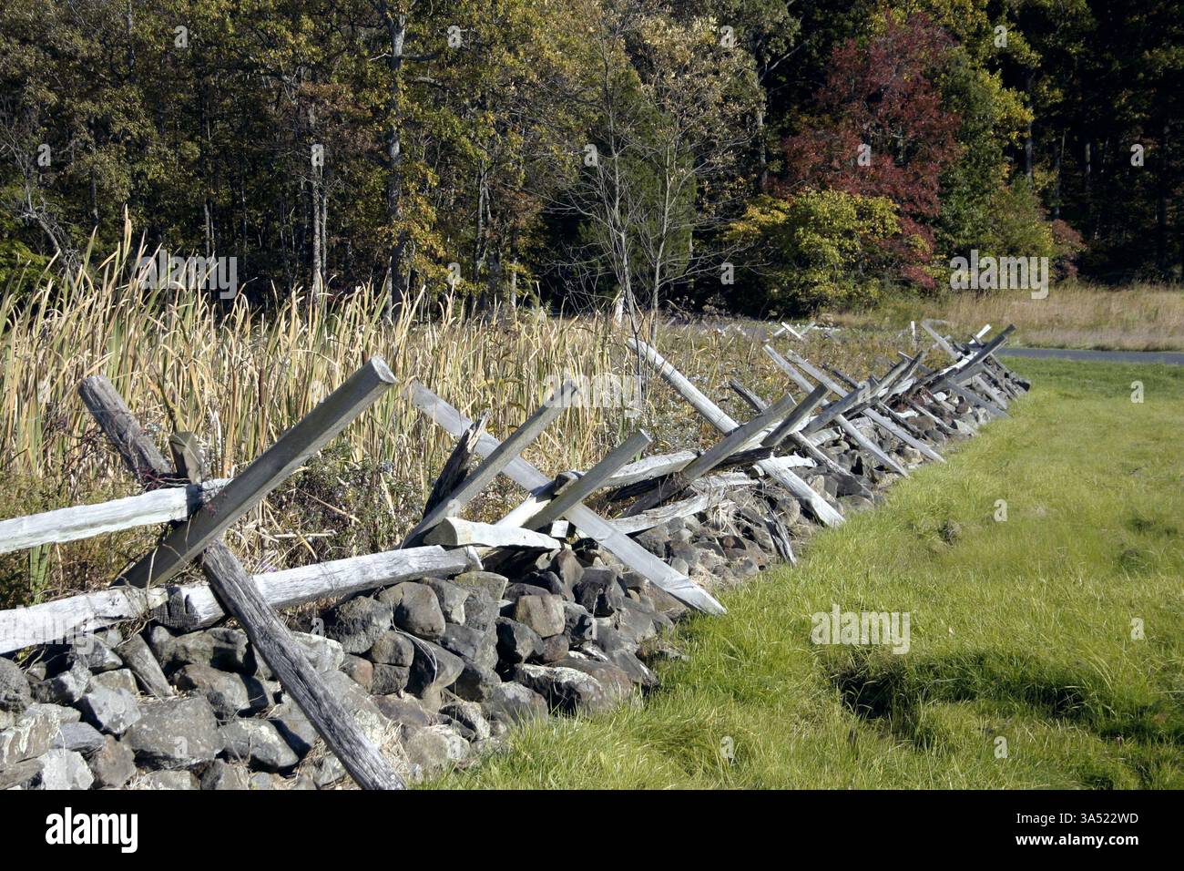 Split Rail Fence at Gettysburg Stock Photo - Alamy