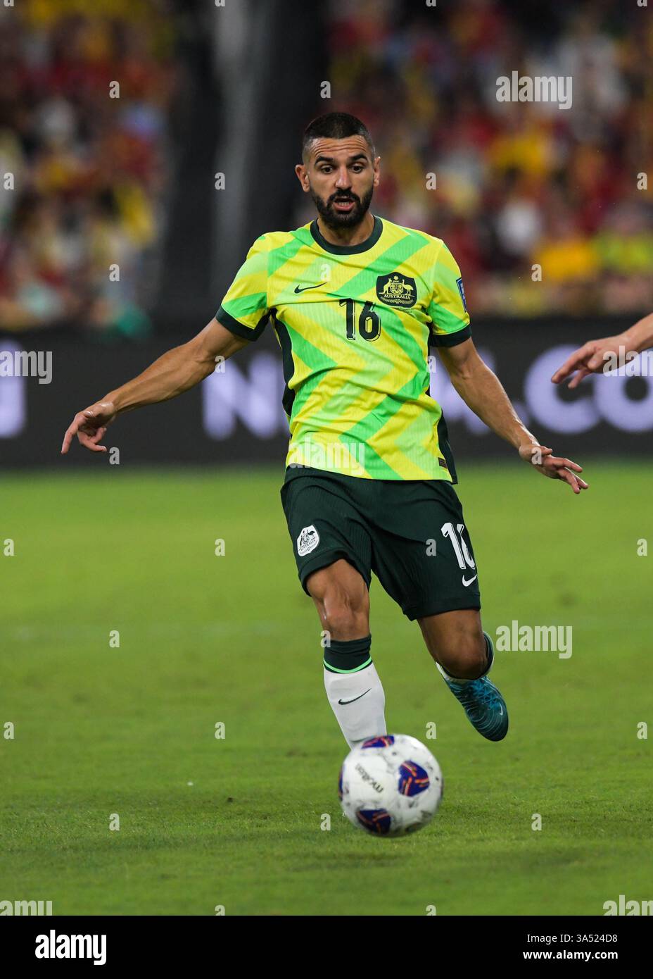 Paddington, Australia. 20th Mar, 2025. Aziz Behich of Australia men ...