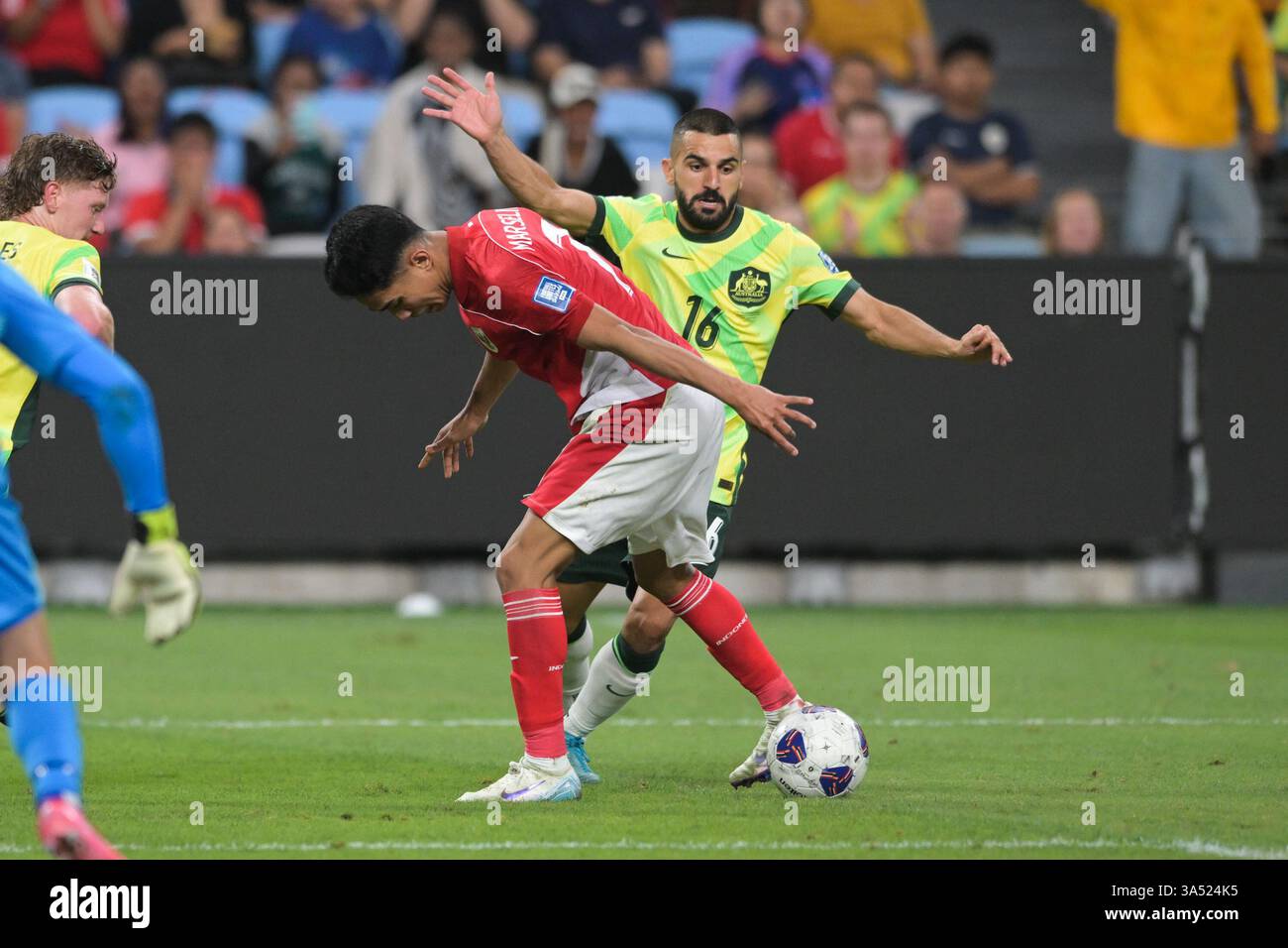 Paddington, Australia. 20th Mar, 2025. Marselino Ferdinan (L) of ...
