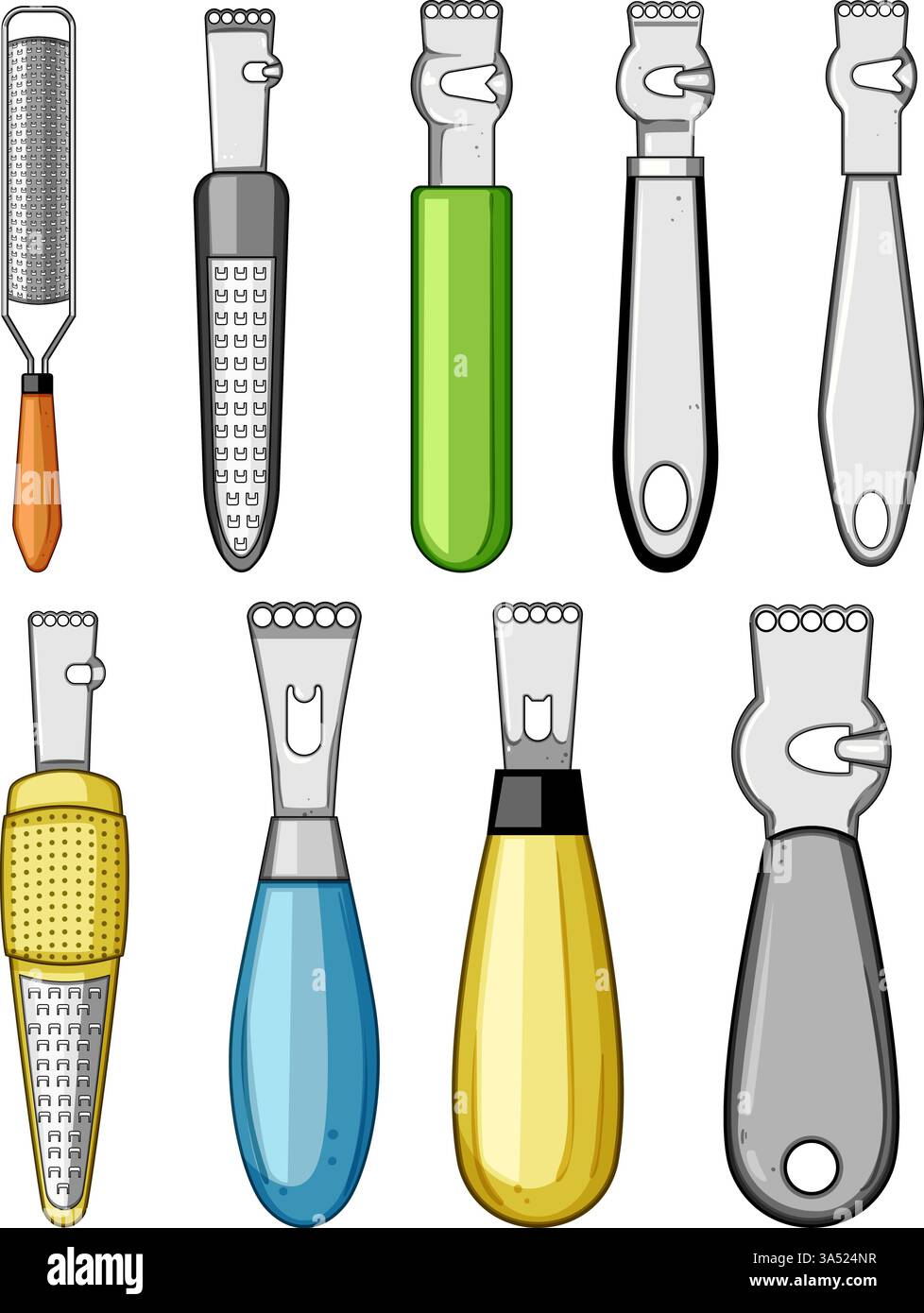 citrus zester set cartoon vector illustration Stock Vector Image & Art ...