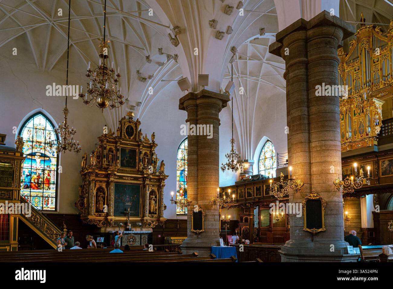 Interior of the German Church or Tyska kyrkan in Gamla stan, Stockholm ...