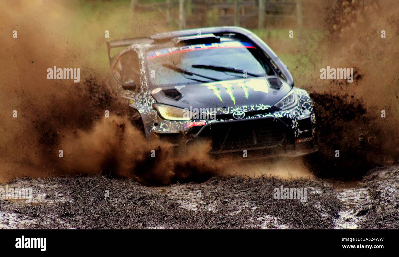 Oliver Solberg, Elliot Edmondson of Sweden with car Toyota GR Yaris ...