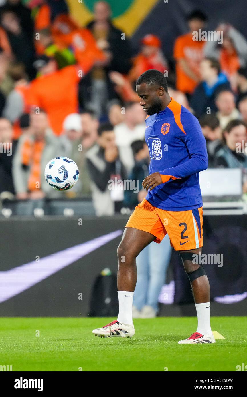 Rotterdam, The Netherlands. 20th Mar, 2025. Rotterdam - Lutsharel ...