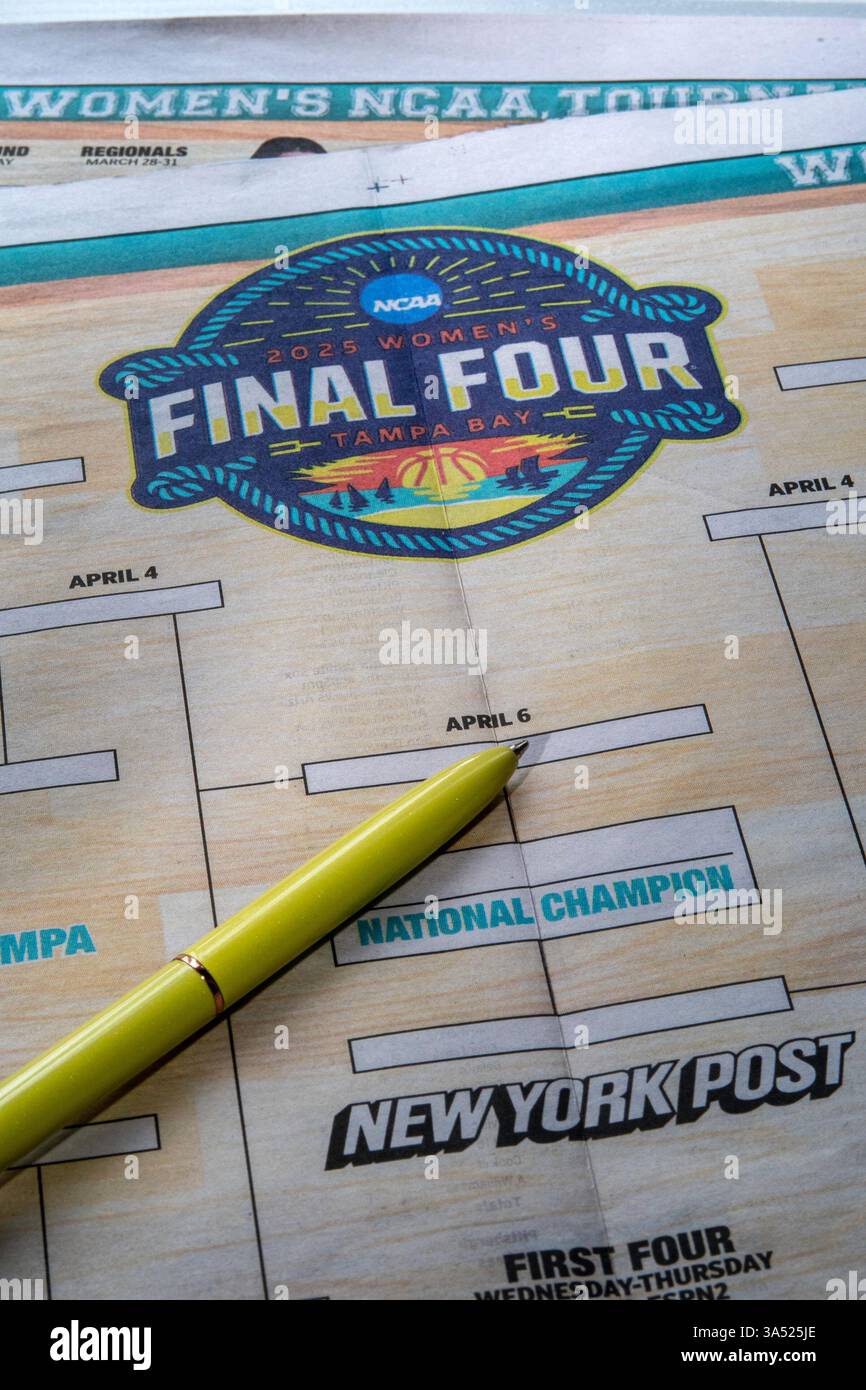 Still life of NCAA basketball tournament March madness, 2025, USA Stock ...