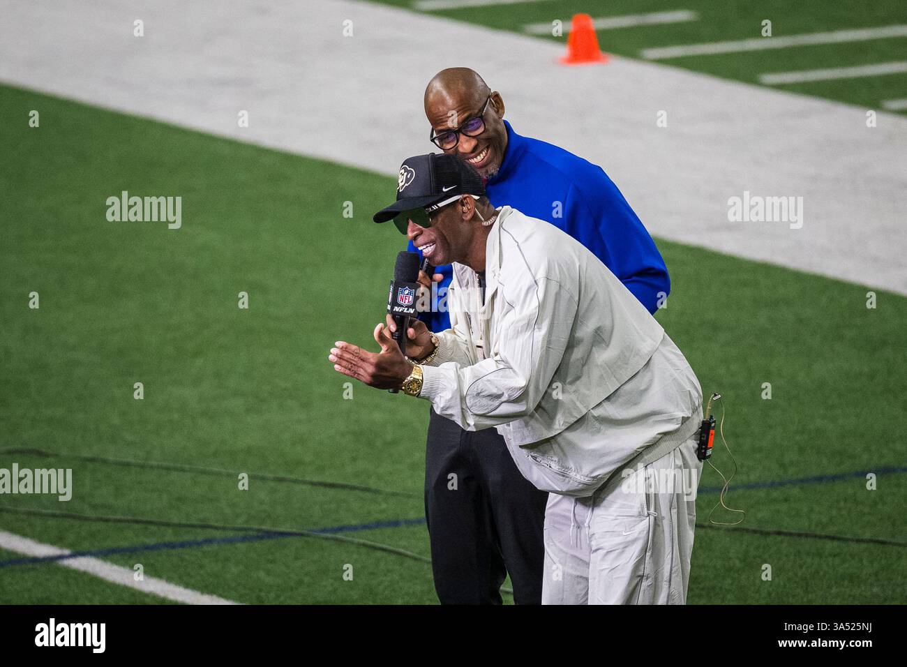 Colorado State head coach Deion Sanders interviews with NFL Network's ...
