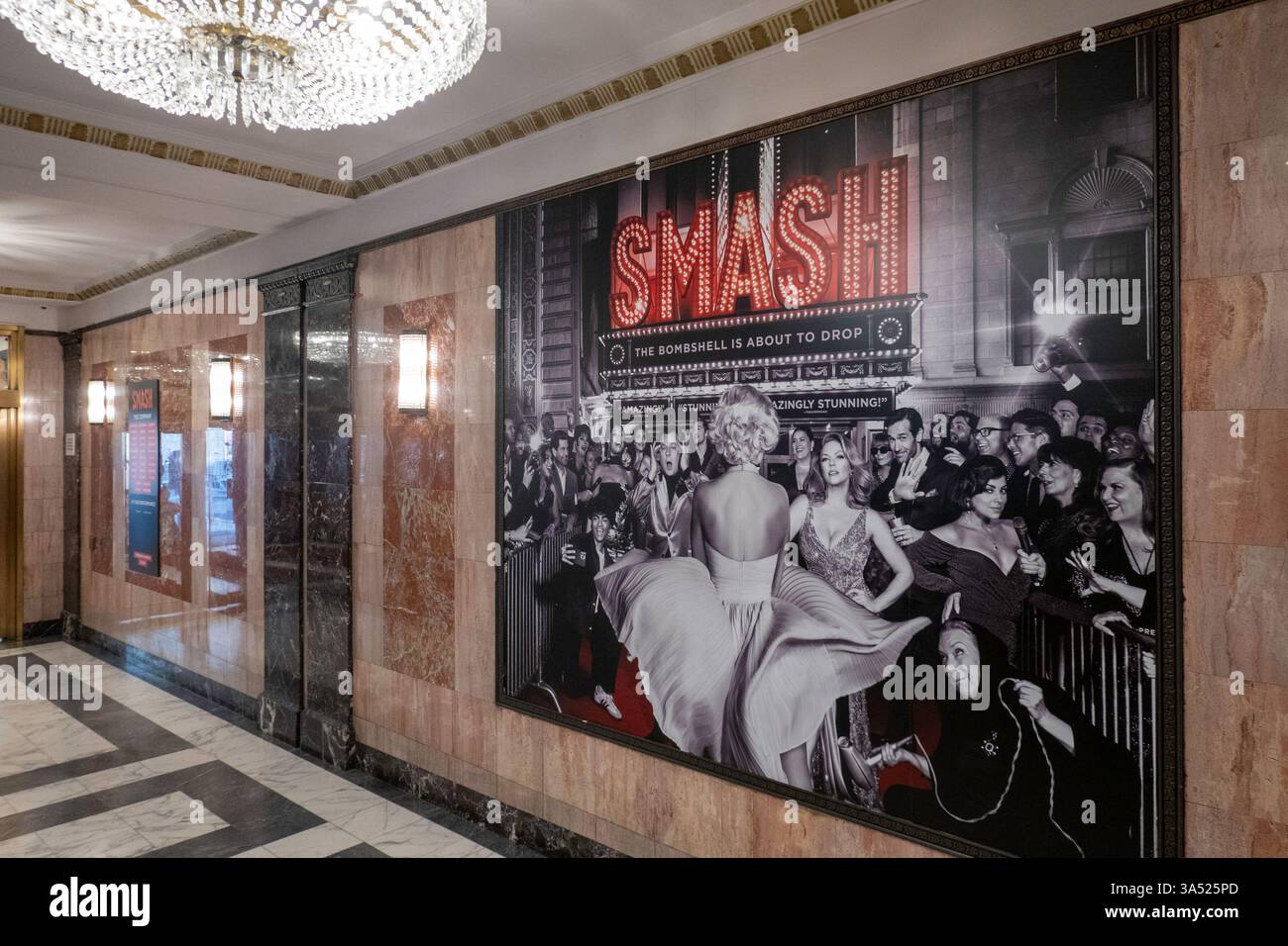 The Imperial Theatre Lobby and Box Office advertising "Smash", Times ...