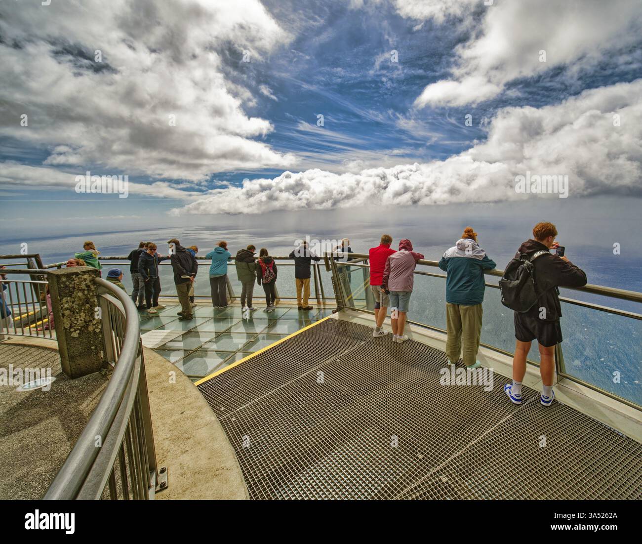 Floating glass platform, glass skywalk on the highest cape in Europe ...