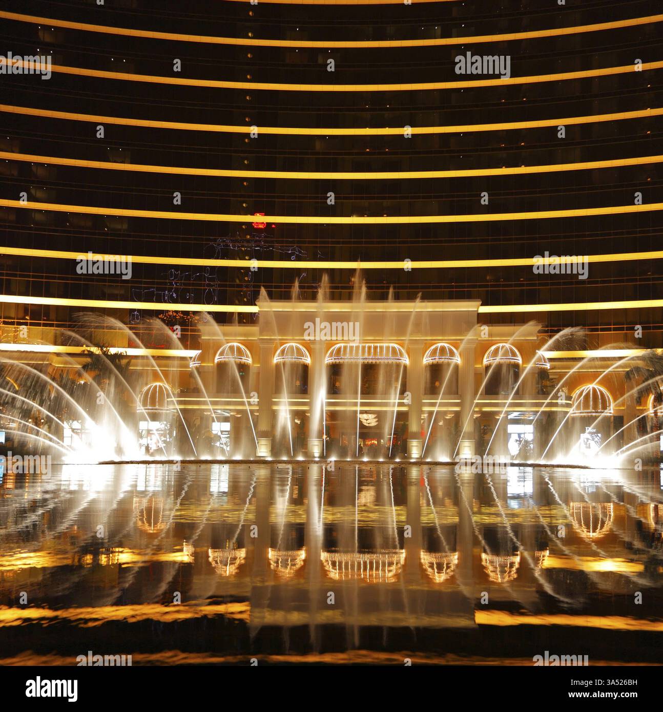 Magnificent evening performance Dancing fountains in the entertaining ...