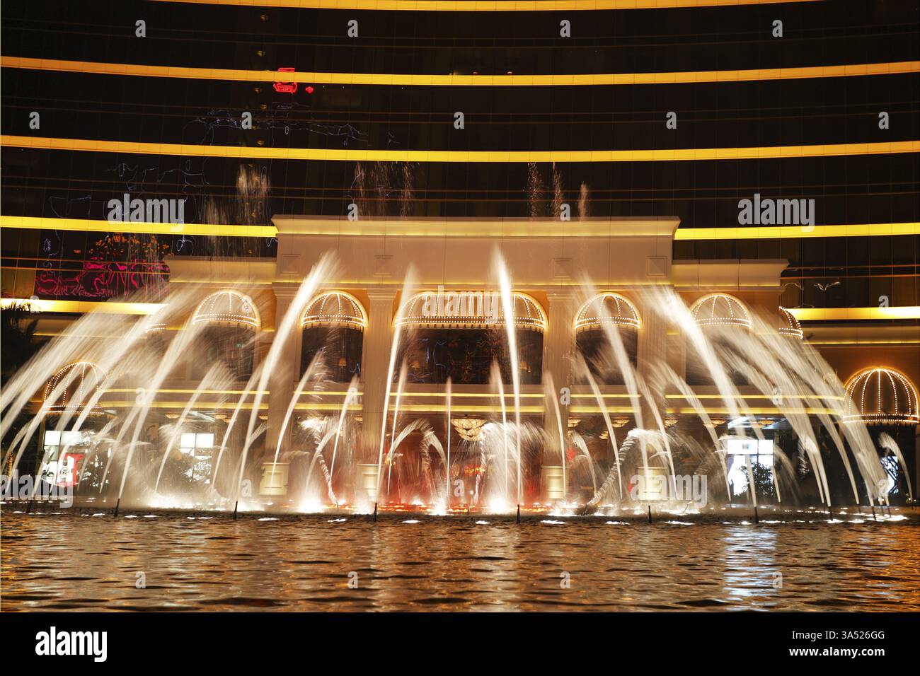 Magnificent evening performance Dancing fountains in the entertaining ...