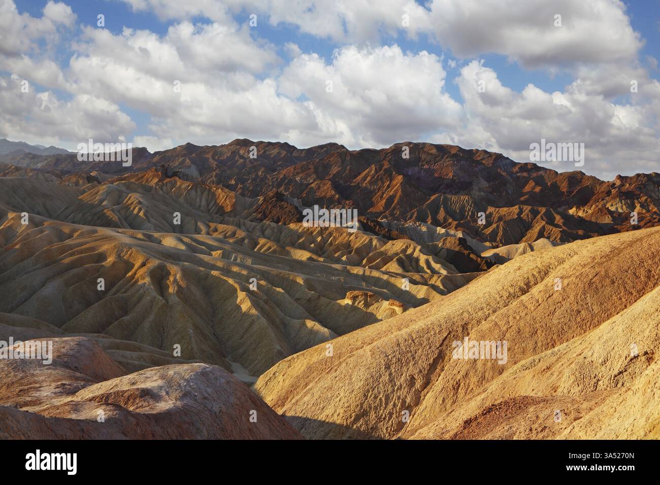 The famous section of Death Valley in California - Zabriskie Point ...