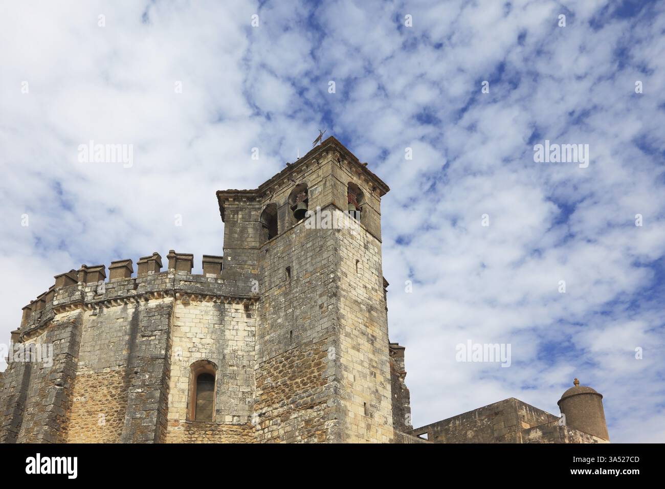 The imposing medieval castle - the monastery of the Templars. Powerful ...