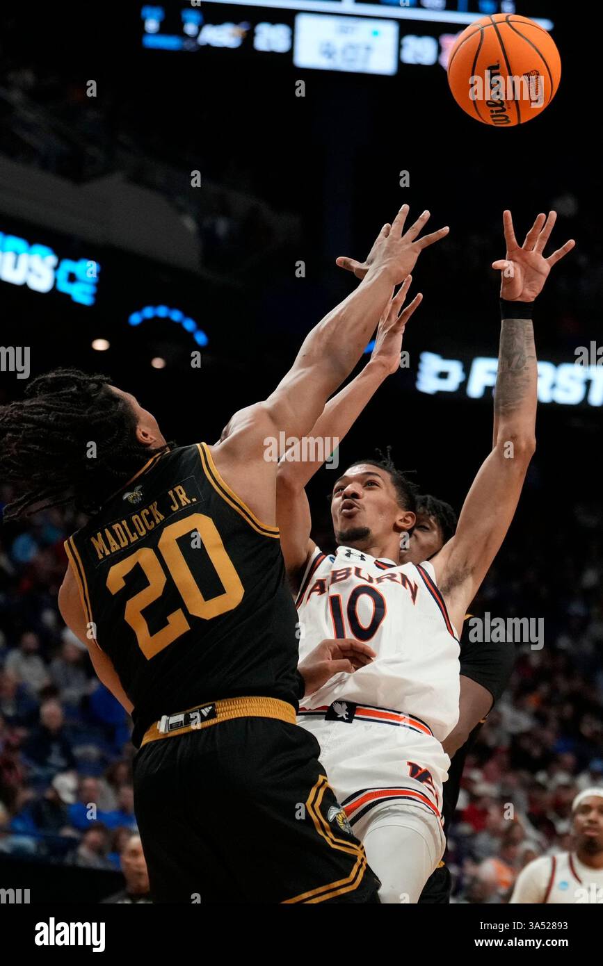 Auburn guard Chad Baker-Mazara (10) shoots against Alabama State guard ...