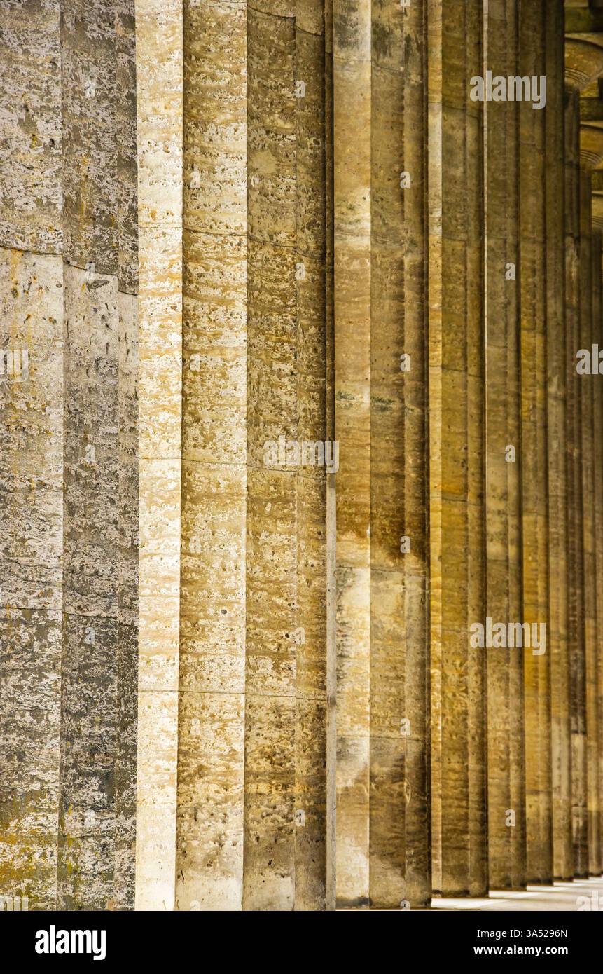 Fluted column structure of the outer columns of the Walhalla Hall of ...