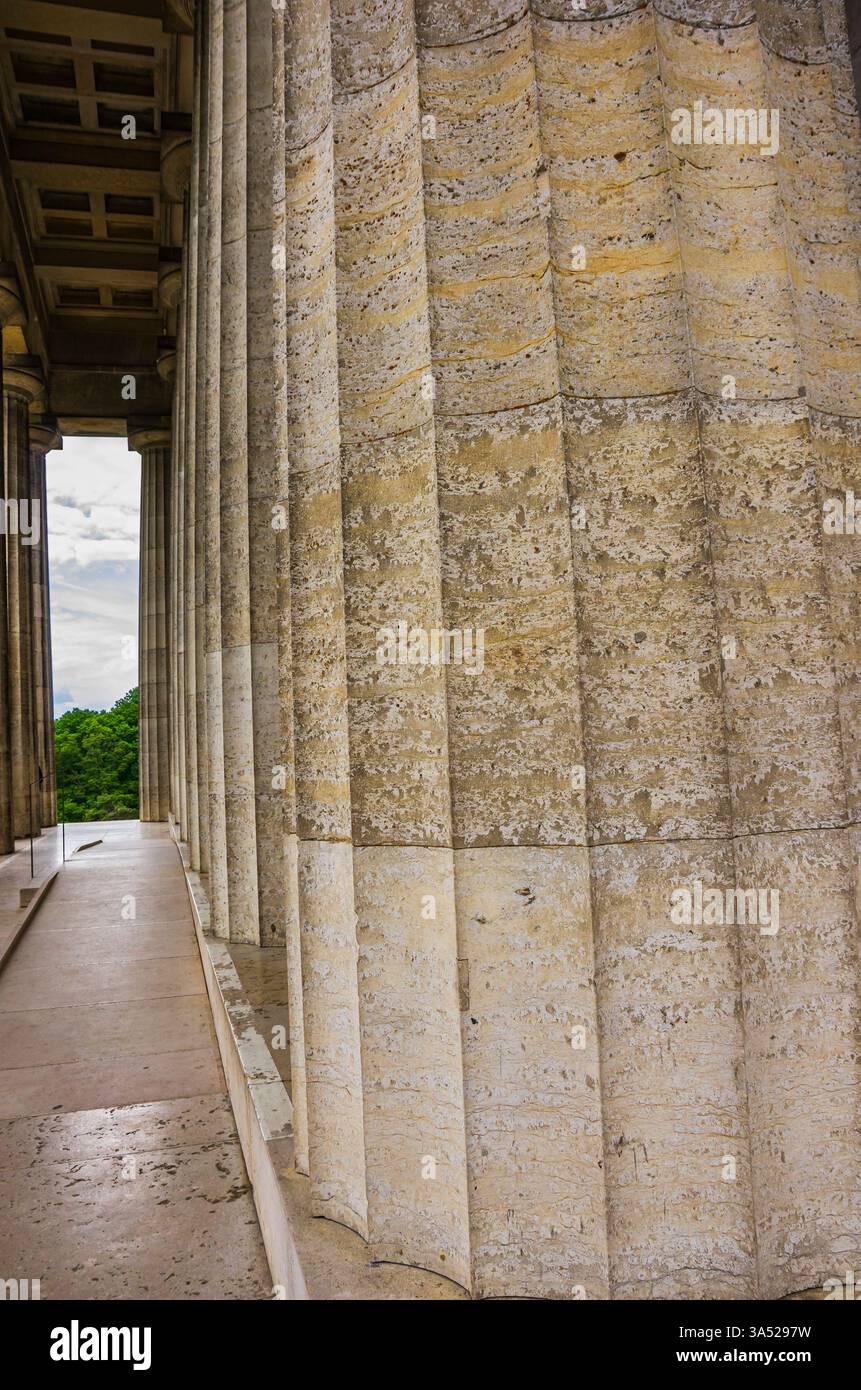 Fluted column structure of the outer columns of the Walhalla Hall of ...