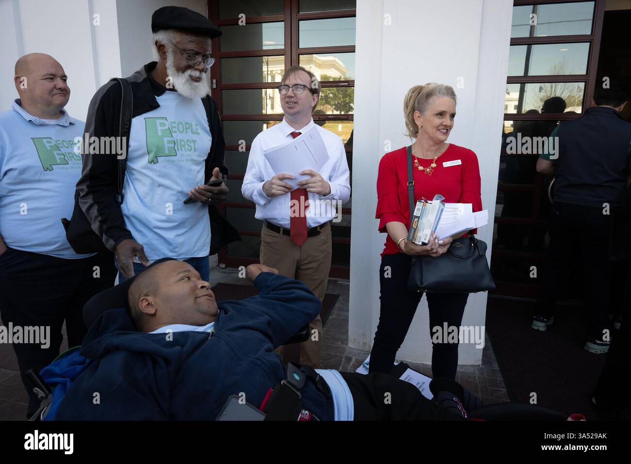 March 19, 2025, Montgomery, Alabama, USA: Colby Spangler stands with ...