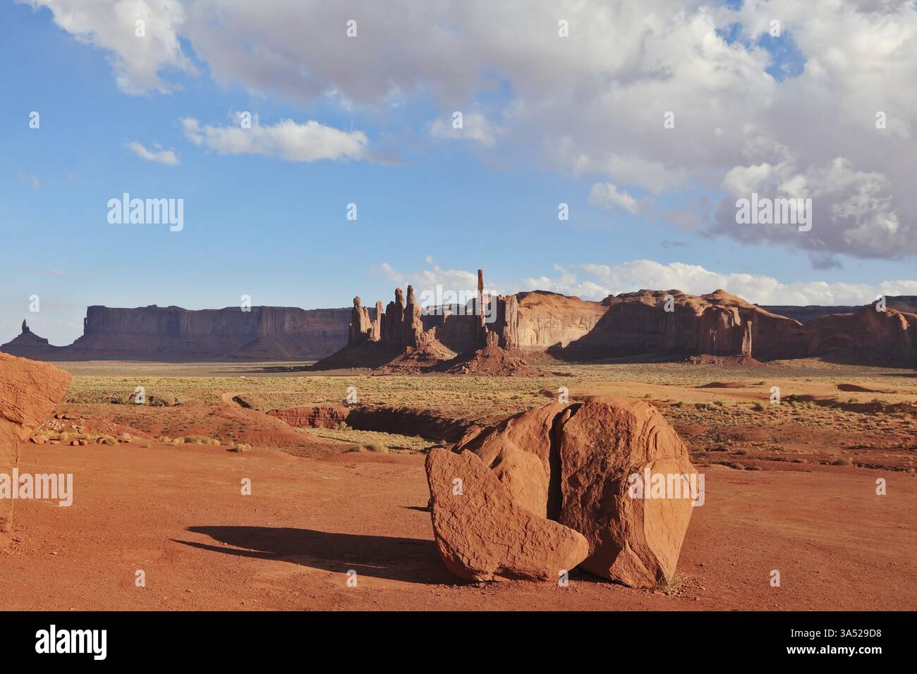Red Desert. Navajo Reservation in the U.S. The famous cliffs of various ...