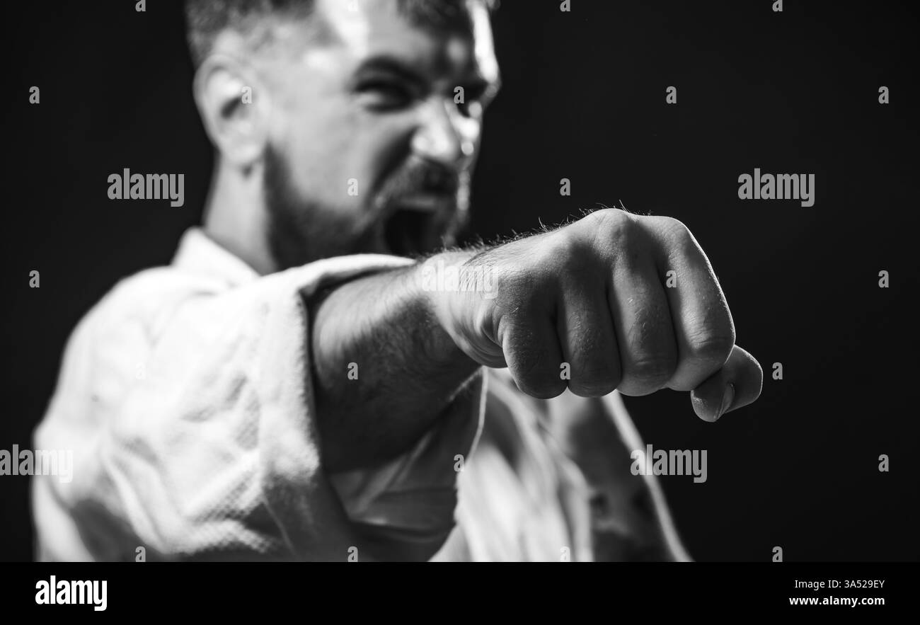 Instructor fighting Black and White Stock Photos & Images - Alamy