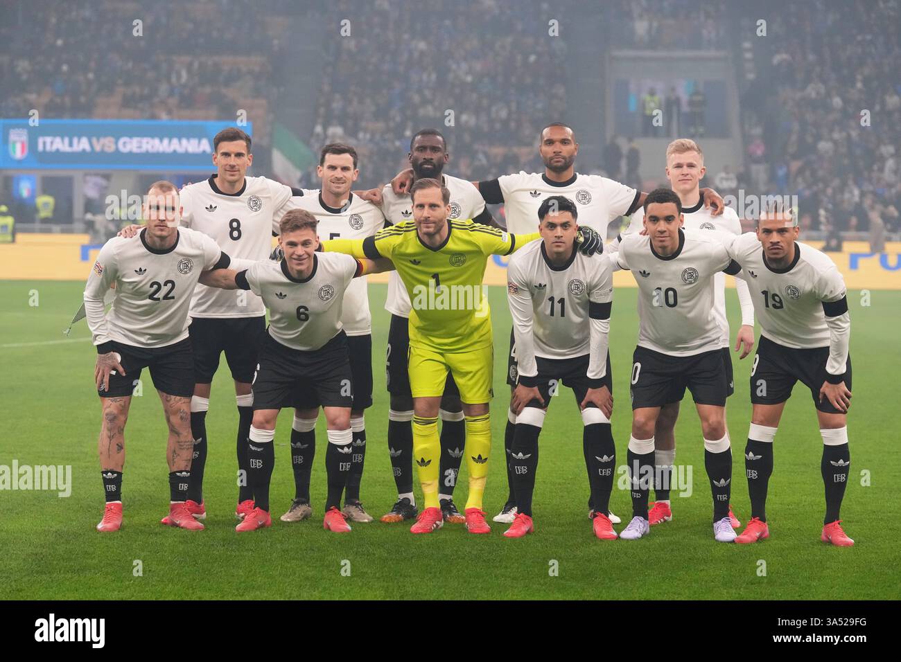 Germany players pose before the Nations League quarterfinals first leg ...