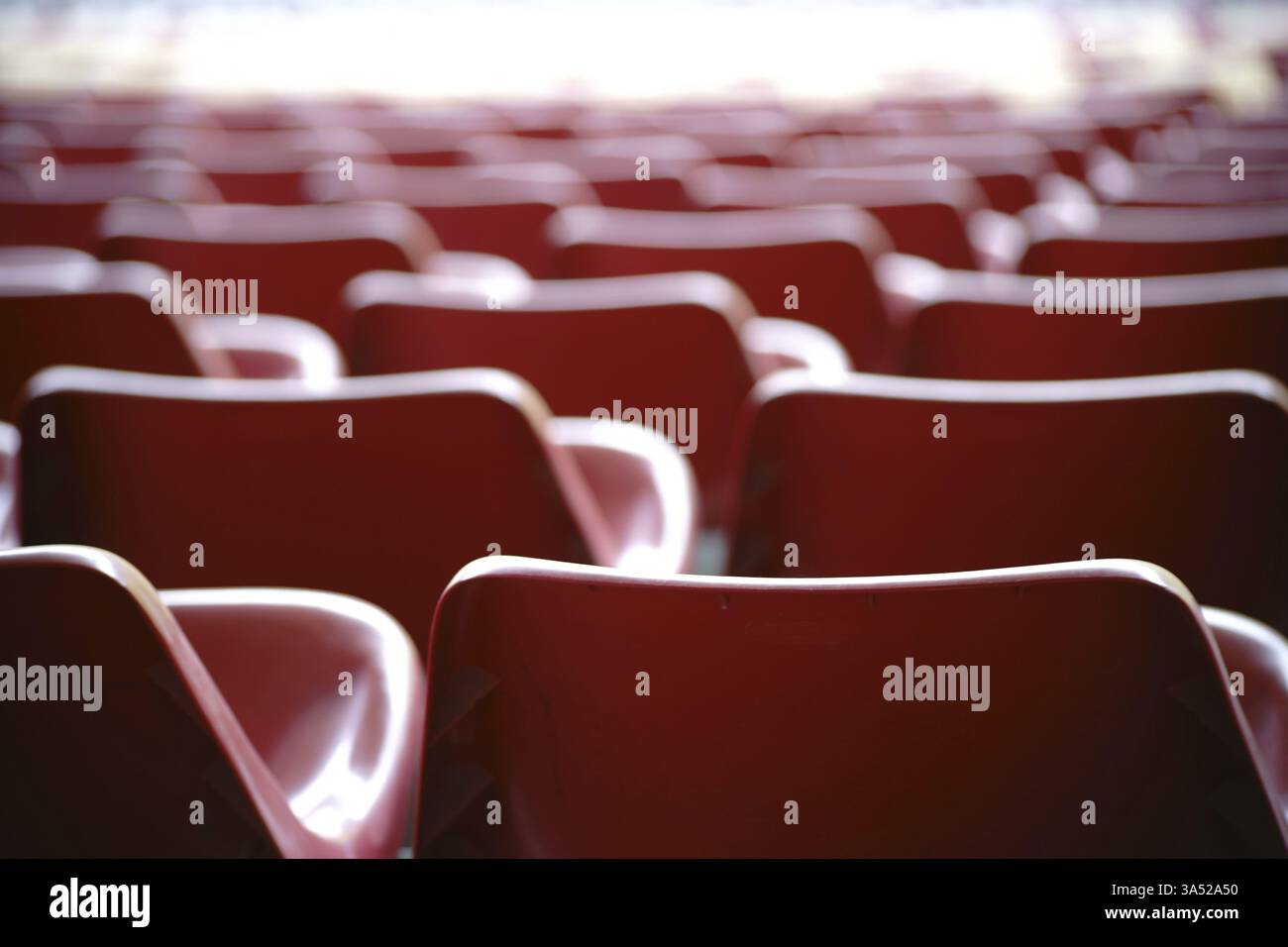 The abstract photograph of rows of seats in a stadium Stock Photo - Alamy