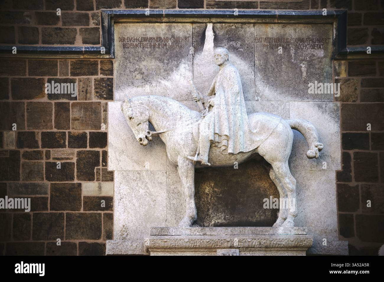 Bremen, Germany - August 30, 2016: The equestrian statue in honour of ...