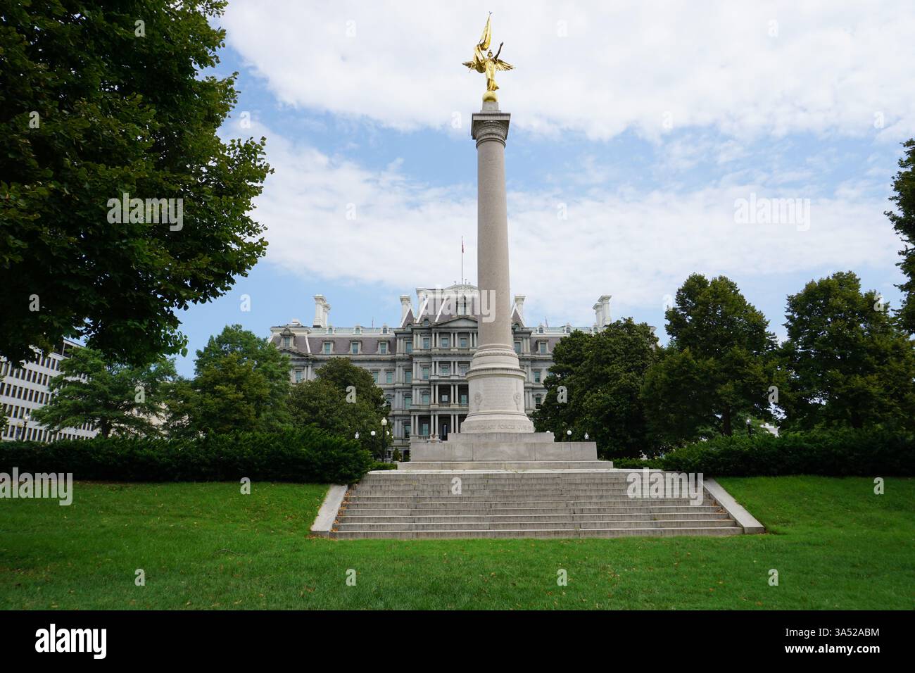 The historic First Infantry Division Monument is in front of the ...