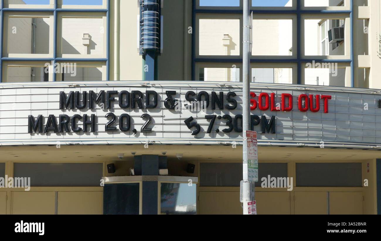 Los Angeles, California, USA 19th March 2025 Mumford & Sons Concert ...