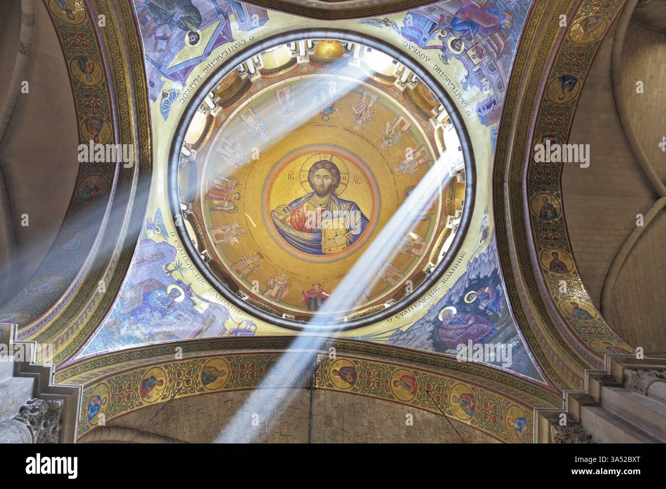 Facilities in the Holy Sepulchre. The magnificent round arch of a ...