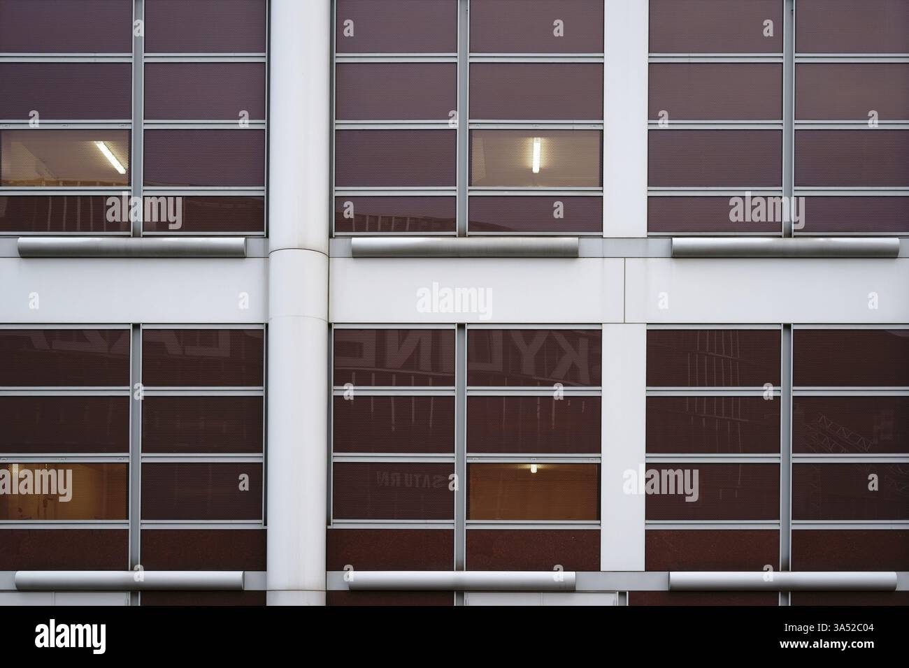 The close-up of modern and tinted window panes of an event hall Stock ...