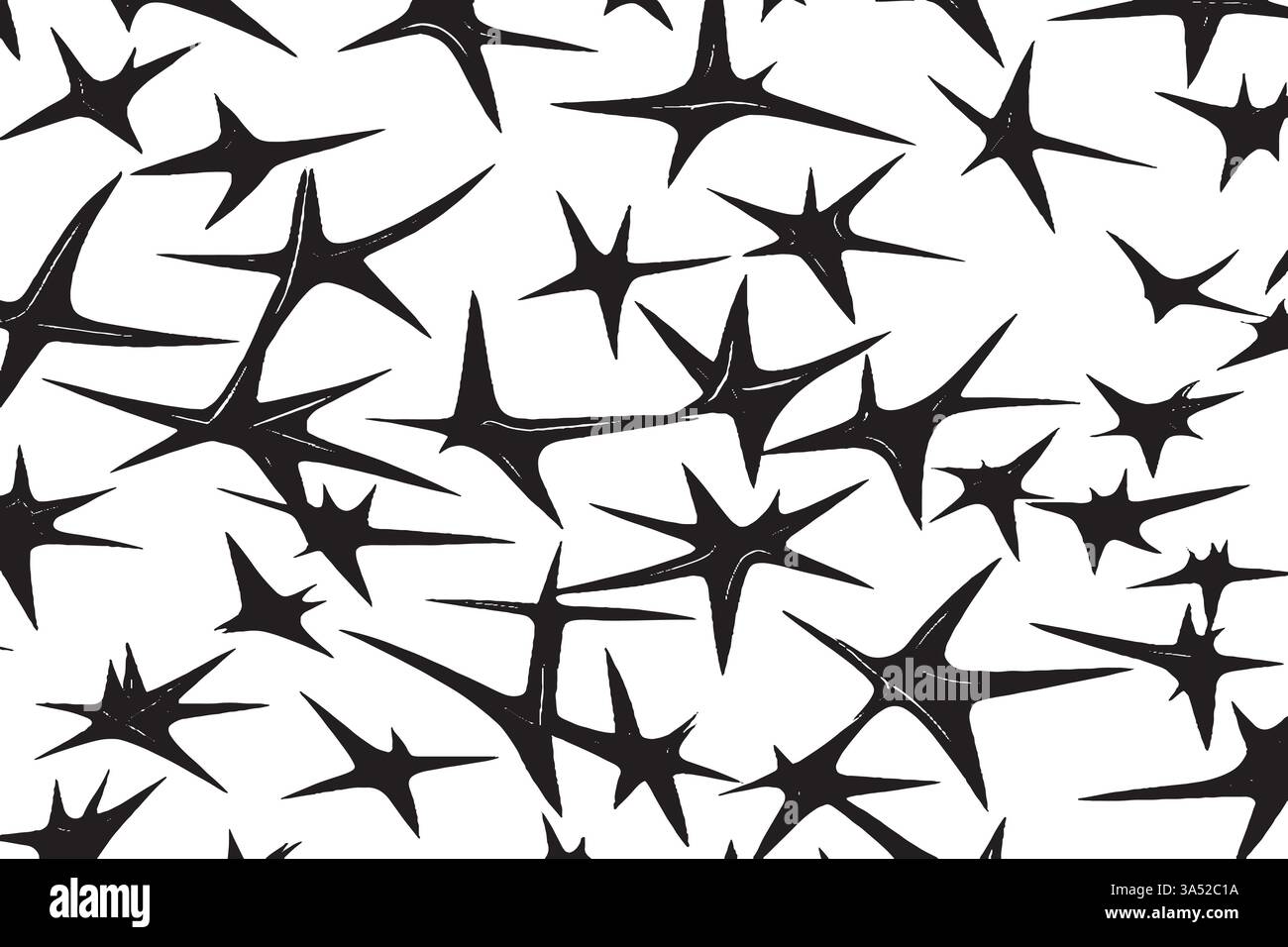 Black and White Abstract Star Pattern Stock Vector Image & Art - Alamy