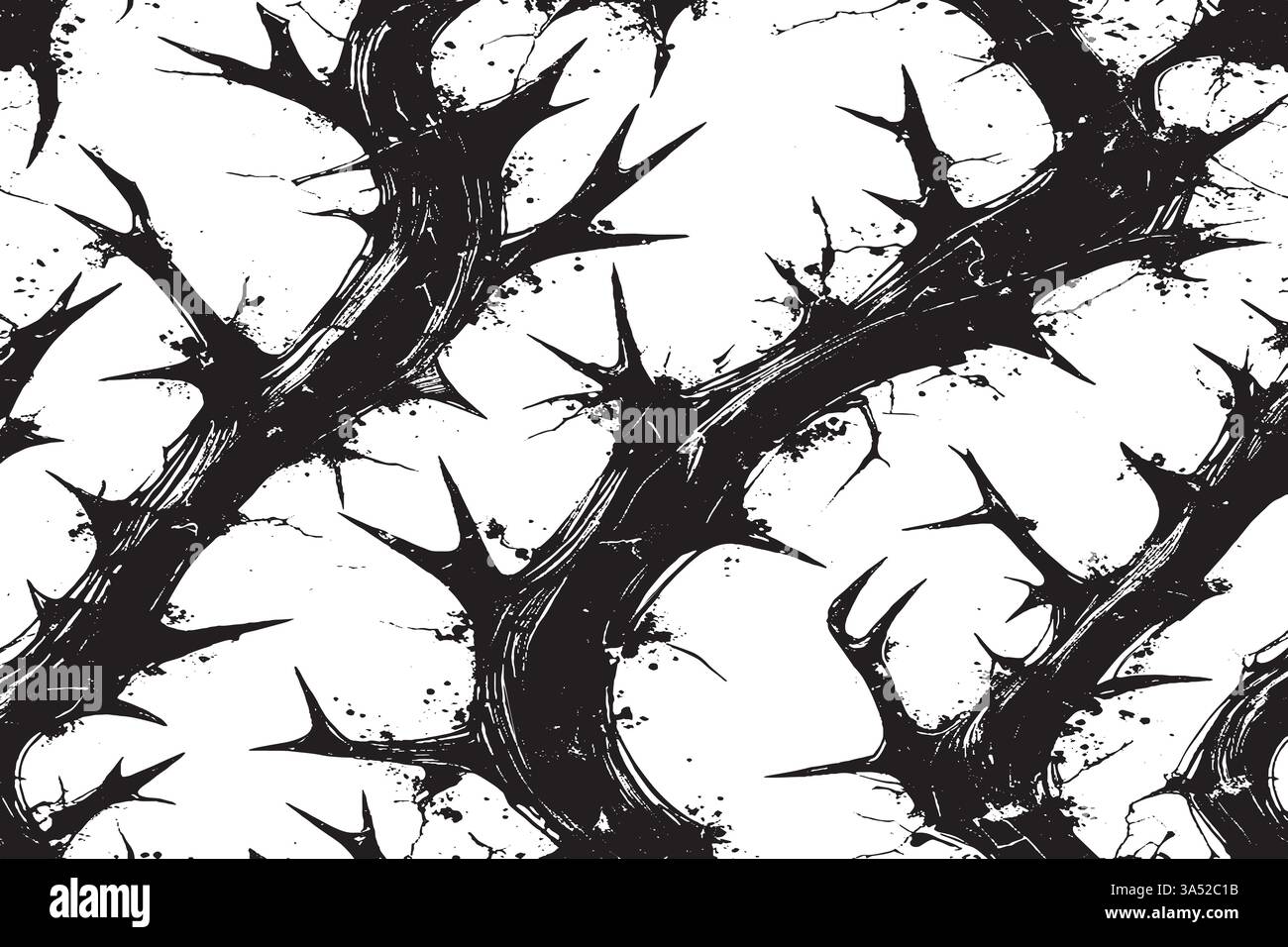 The texture is black and white abstract. Grunge background is dark ...