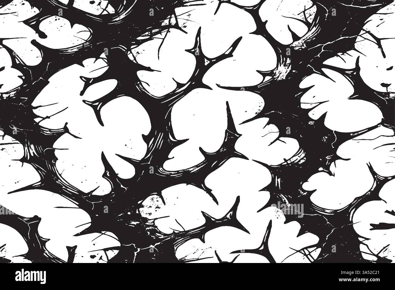The texture is black and white abstract. Grunge background is dark ...