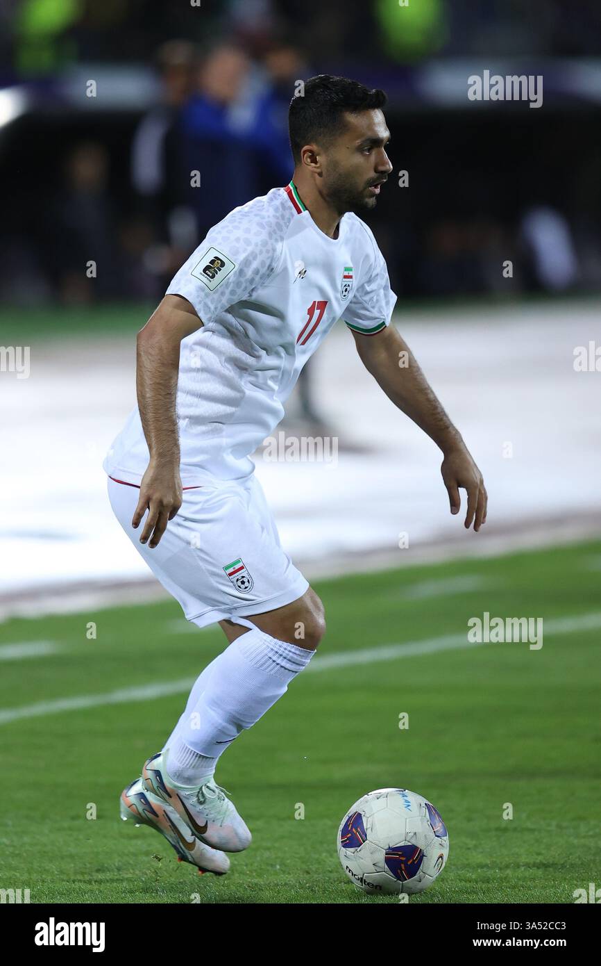 TEHRAN, IRAN - 20 March 2025 - Mohammad Karimi of Iran during the FIFA World Cup 2026 ...