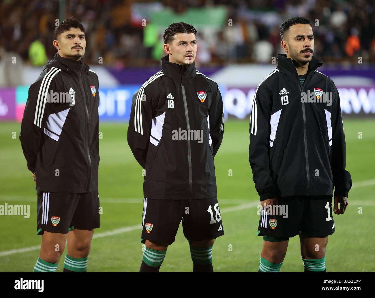 TEHRAN, IRAN - 20 March 2025 - Lucas Pimenta, Mackenzie Hunt and Khaled Ibrahim of United Arab ...