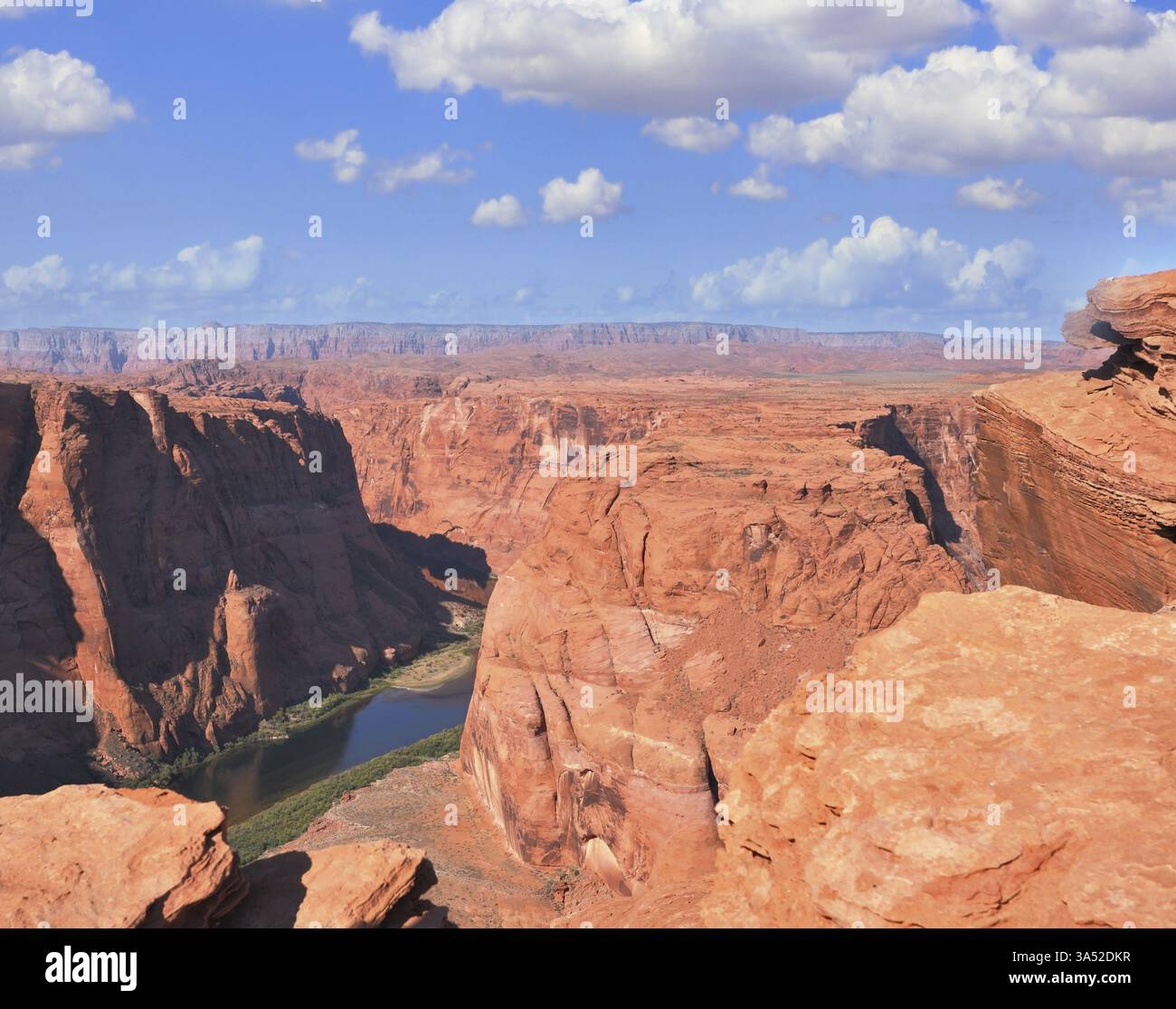 The famous Colorado River in the picturesque Horseshoe bend. Red Desert ...