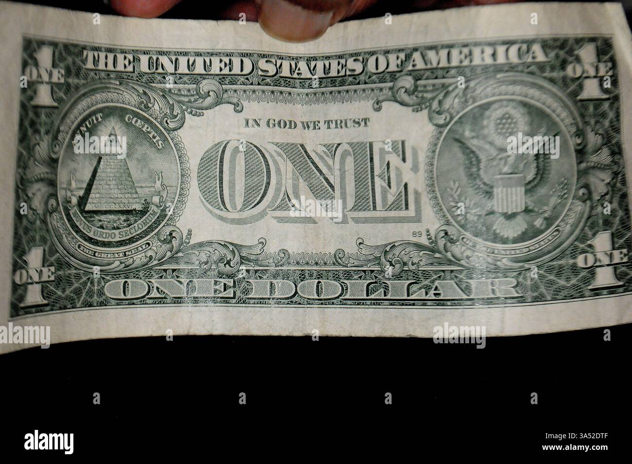 Copenhagen/ Denmark/20 MARCH 2025/USA dollar bills in one dollar bill ...