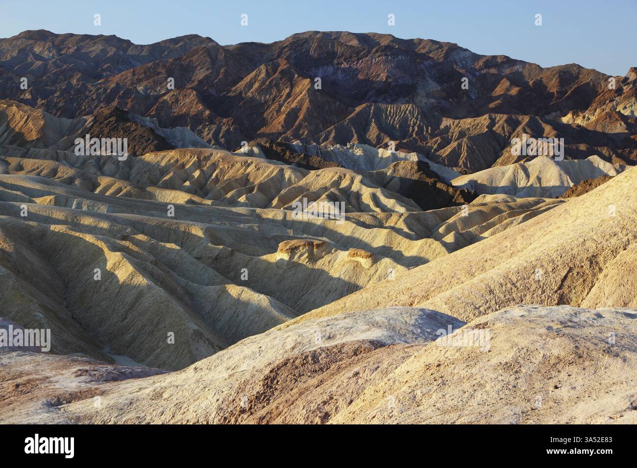 The famous section of Death Valley in California - Zabriskie Point ...