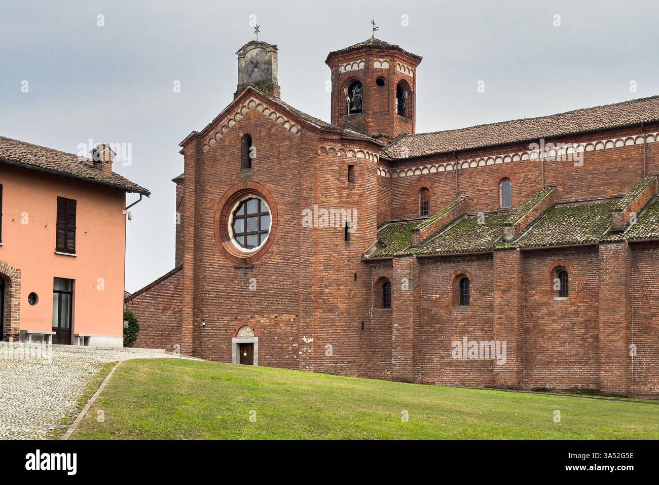 View of Abbazia di Morimondo, a medieval abbey near Milan and a fine ...