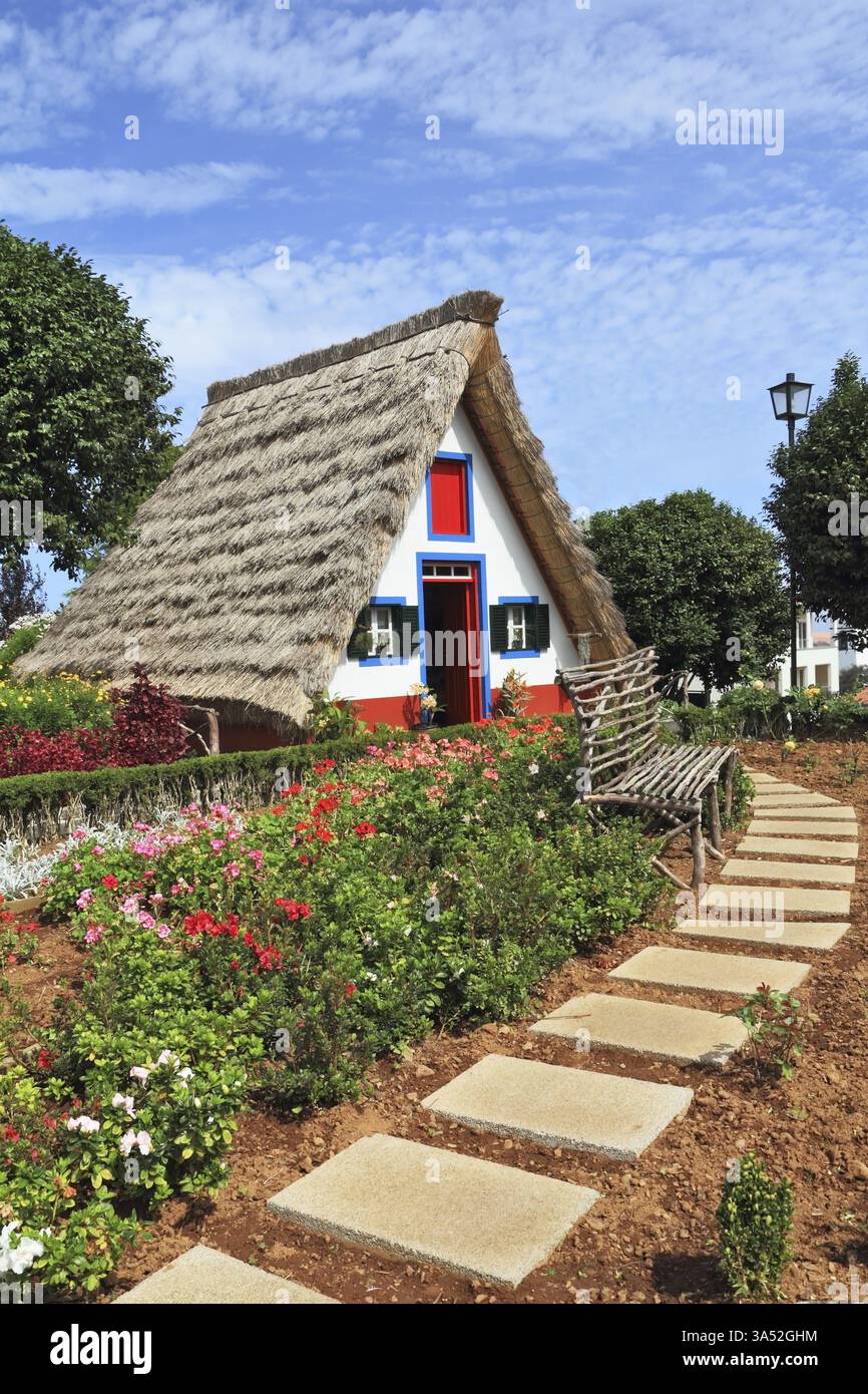 Madeira Island, the city Santana. Cosy chalet with a triangular ...